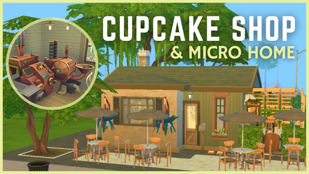 GIANT Cupcake Factory in Micro Cupcake Shop 🧁| The Sims 4 Speed Build ...