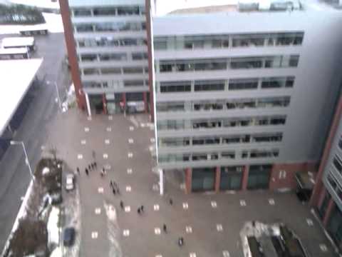 look down from the 13th floor .3gp big building - YouTube