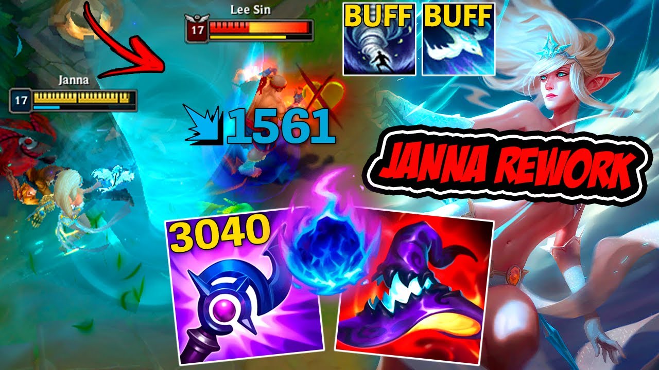 JANNA REWORK FULL AP DA UM DANO ABSURDO NO FURACÃO !! - LEAGUE OF ...