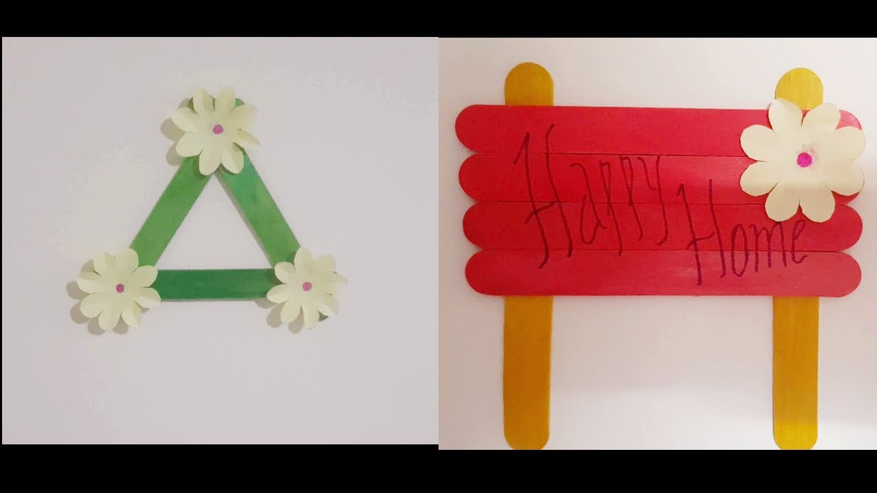Popsicle sticks Craft | Wall decoration ideas using Popsicle Sticks ...