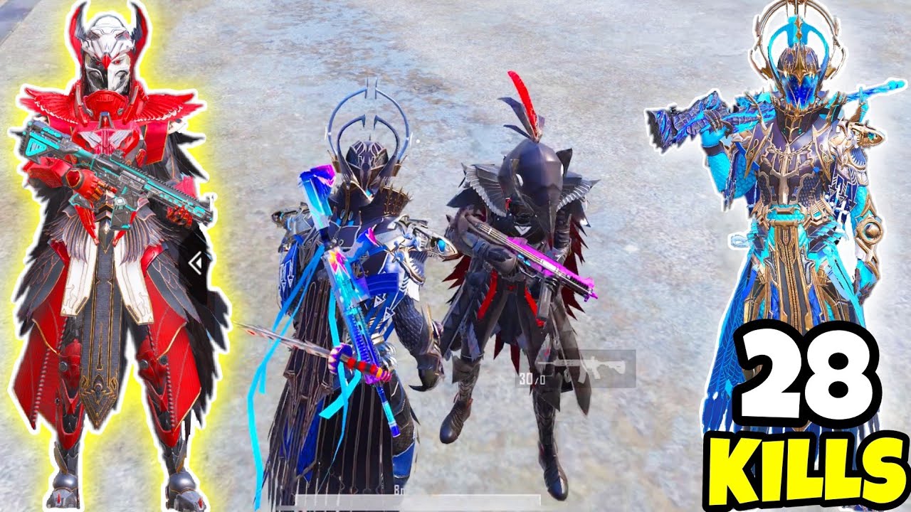 Blood Raven X-Suit Vs My Poseidon X-Suit Challenge in BGMI •(28 KILLS ...