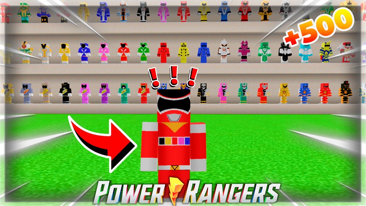 *ATUALIZOU* ADDON POWER RANGERS LITE COM MAIS 500 TRAJES PARA MINECRAFT ...