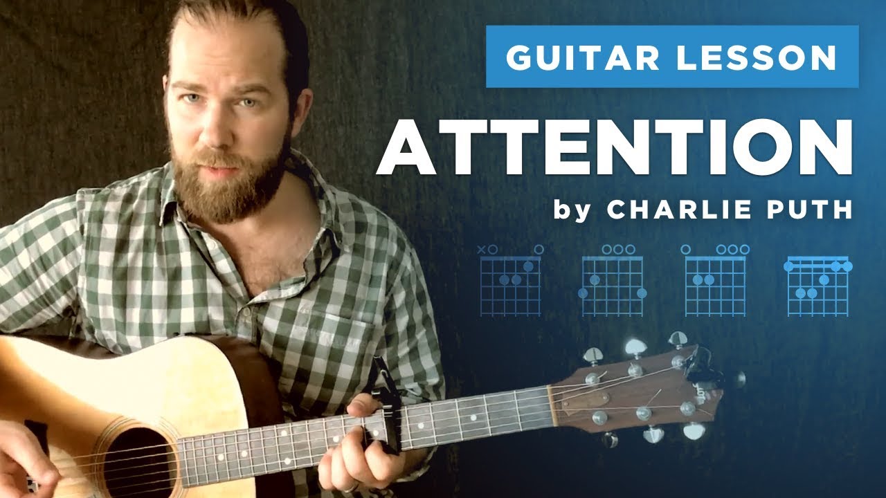 🎸 "Attention" intro riff lesson w/ tabs (Charlie Puth) - YouTube