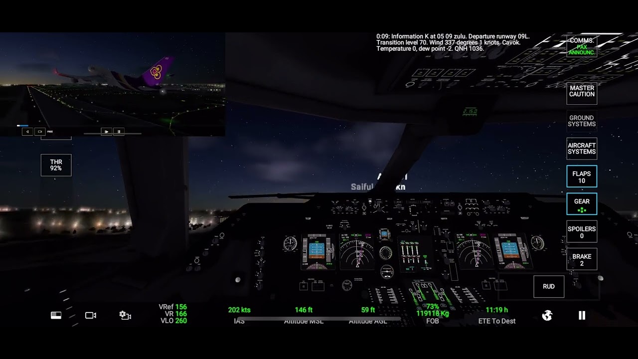 Thai 747 tail strike at London 😬 - YouTube