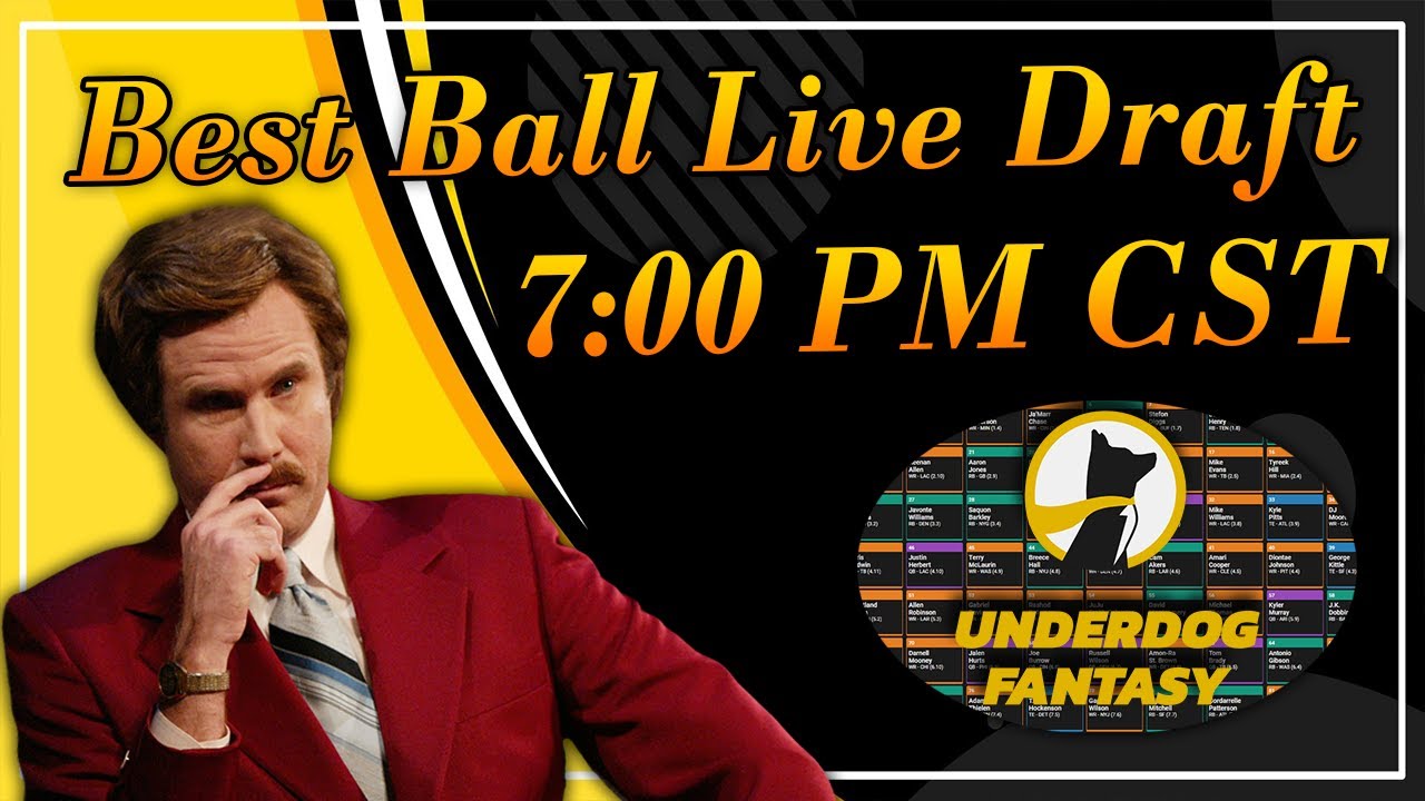 Best Ball Live Draft | 7PM CST | Underdog PGA Tips & Strategies | Not ...