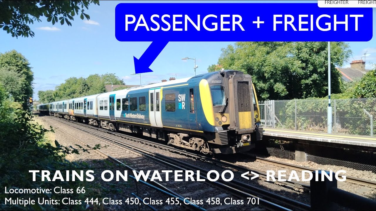 Trains on the Waterloo to Reading Line | Passenger + Freight + ECS ...