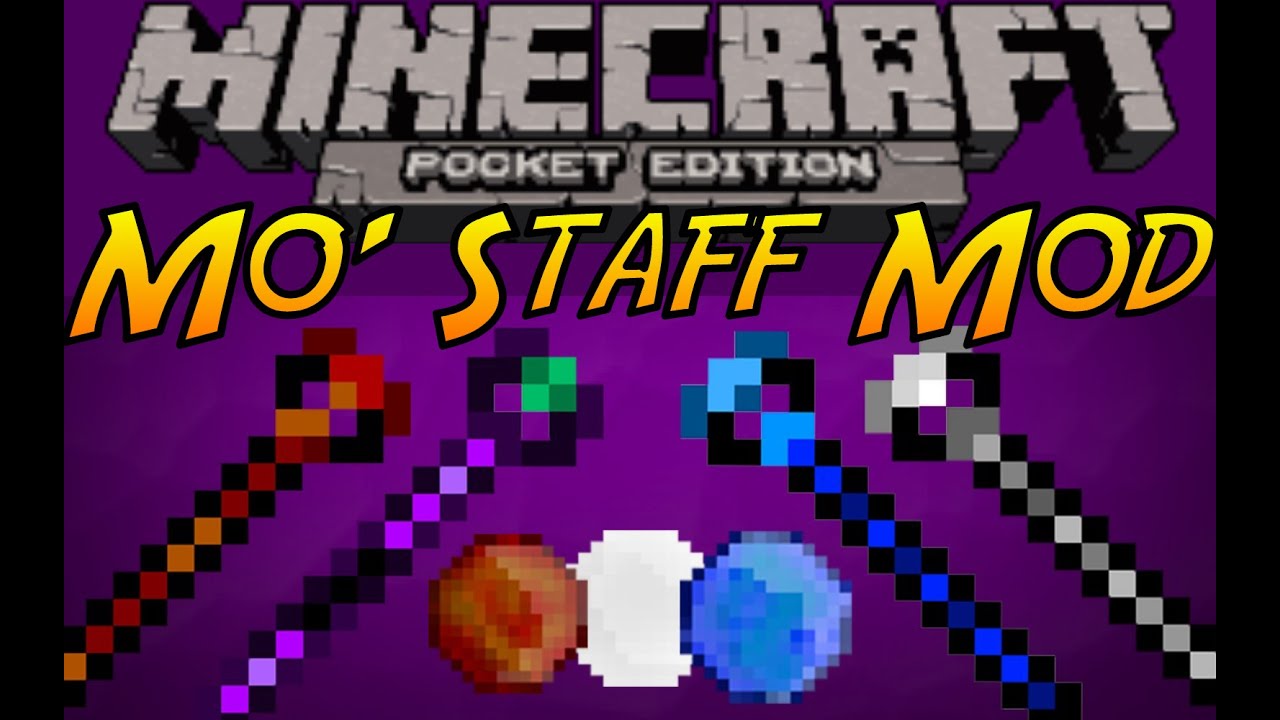 (0.9.0/0.9.4)Minecraft Pocket Edition-Mo Staff Mod-Mod Showcase - YouTube