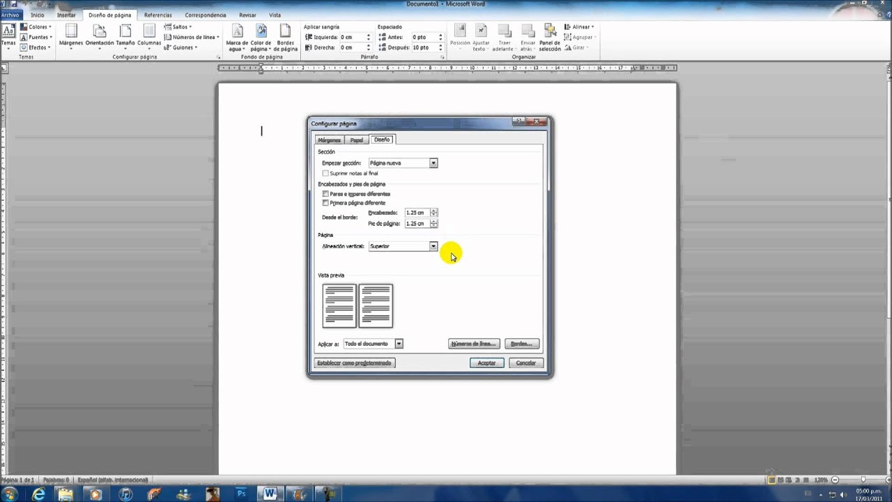 Configurar Página en Microsoft Word - YouTube