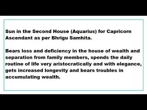 Capricorn In 2nd House