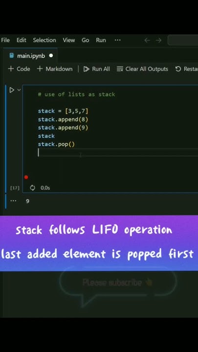 Use Of Lists As Stack In Python Trending Interviewtips Coding Pythontutorial Youtube