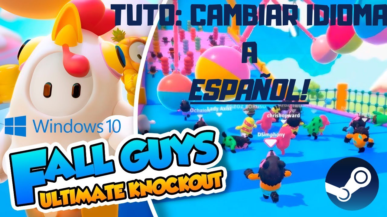 Como CAMBIAR el idioma en FALL GUYS a ESPAÑOL- Fácil paso a paso! PC ...