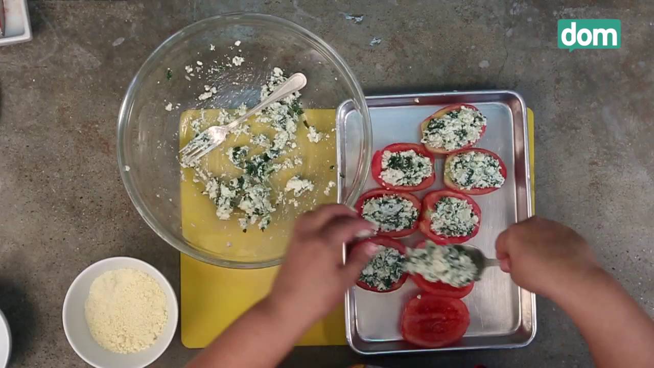 Receta: Tomates rellenos de ricota y espinaca - YouTube