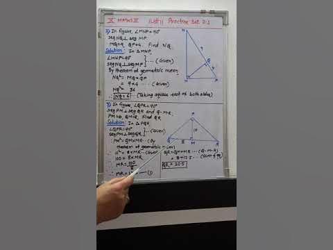 Class 10 Maths 2 Pythagoras theorem (Practice set 2.1)_07 - YouTube