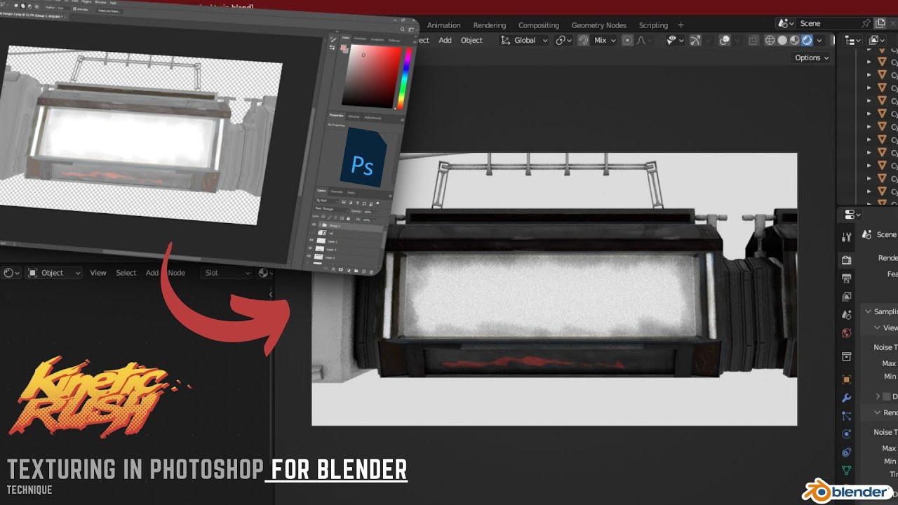 How to texture 3d models in photoshop for an unique and different ...