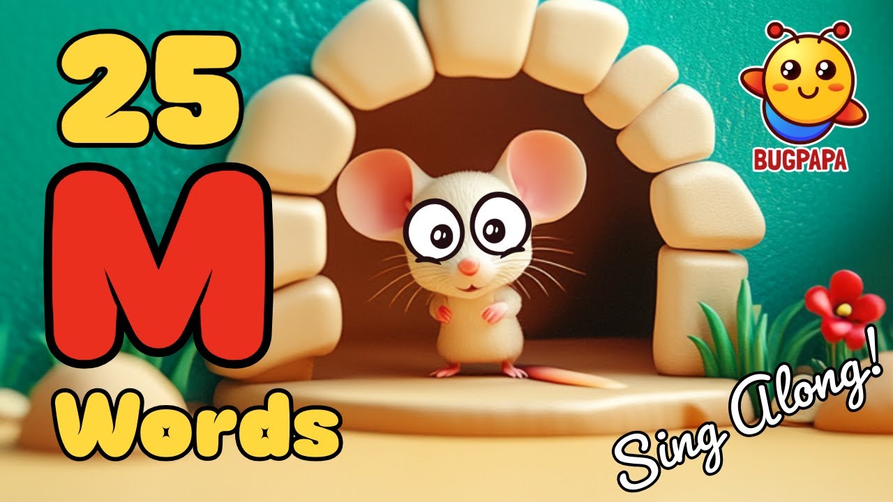 The Letter M 👉 Sing and Learn ABC-25 Words | Phonics Song-ABC Alphabet ...