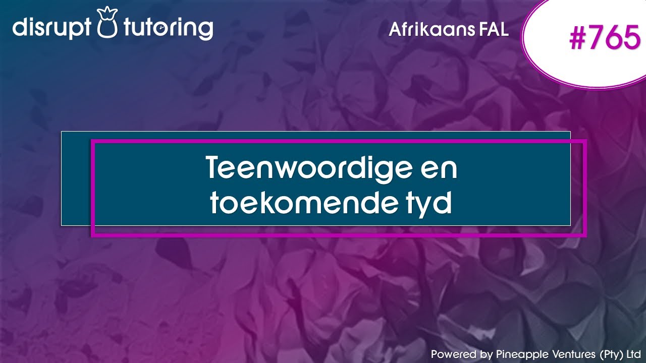 #765 Teenwoordige en toekomende tyd - YouTube