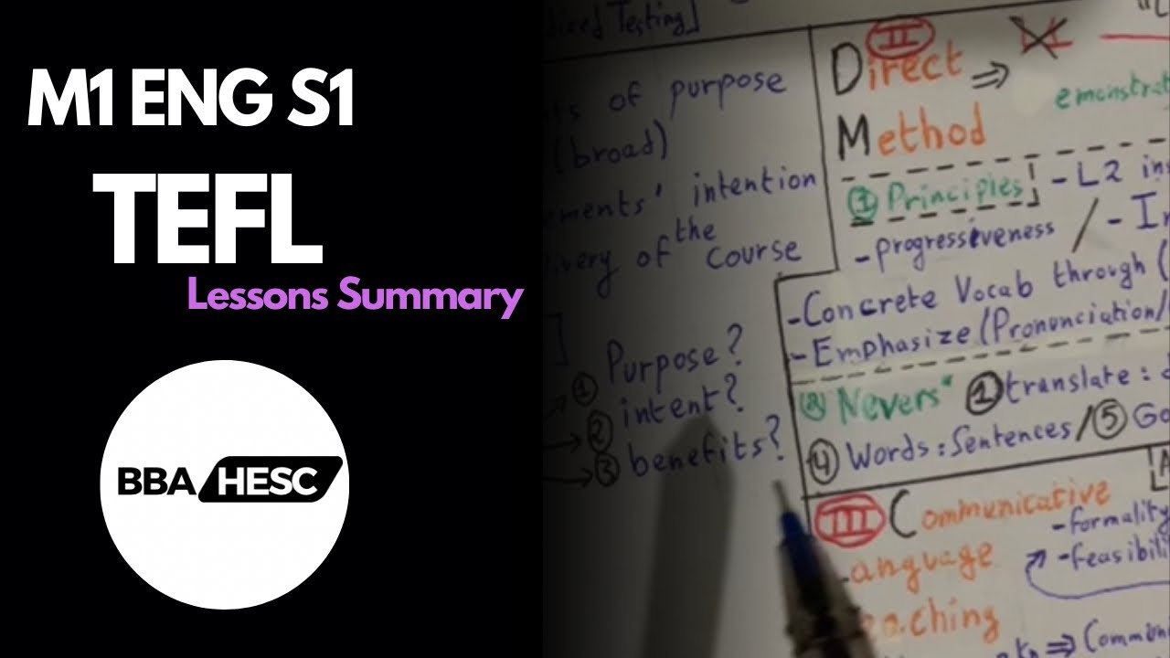 M1 ENG S1 - TEFL (Lessons Summary) - YouTube