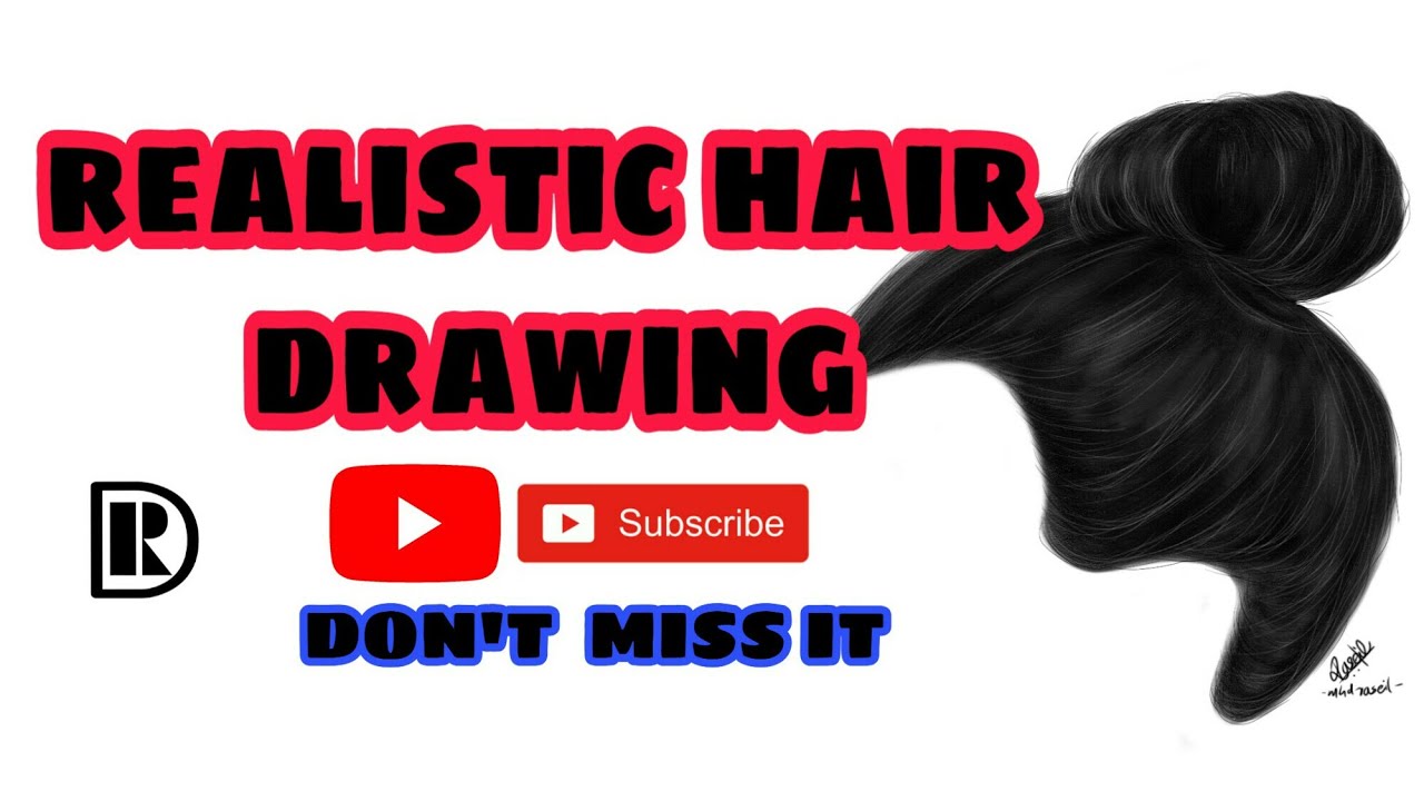How To Draw Hair Easily Realistic Hair Drawingdigital Artautodesk Sketchbook Tutorial