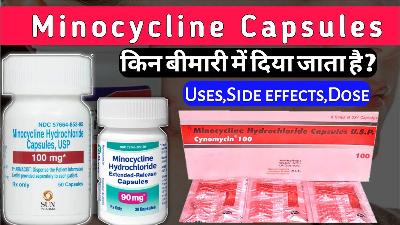 Minocycline Capsule || Cynomycin Uses,Side effects,Dose,Precautions ...