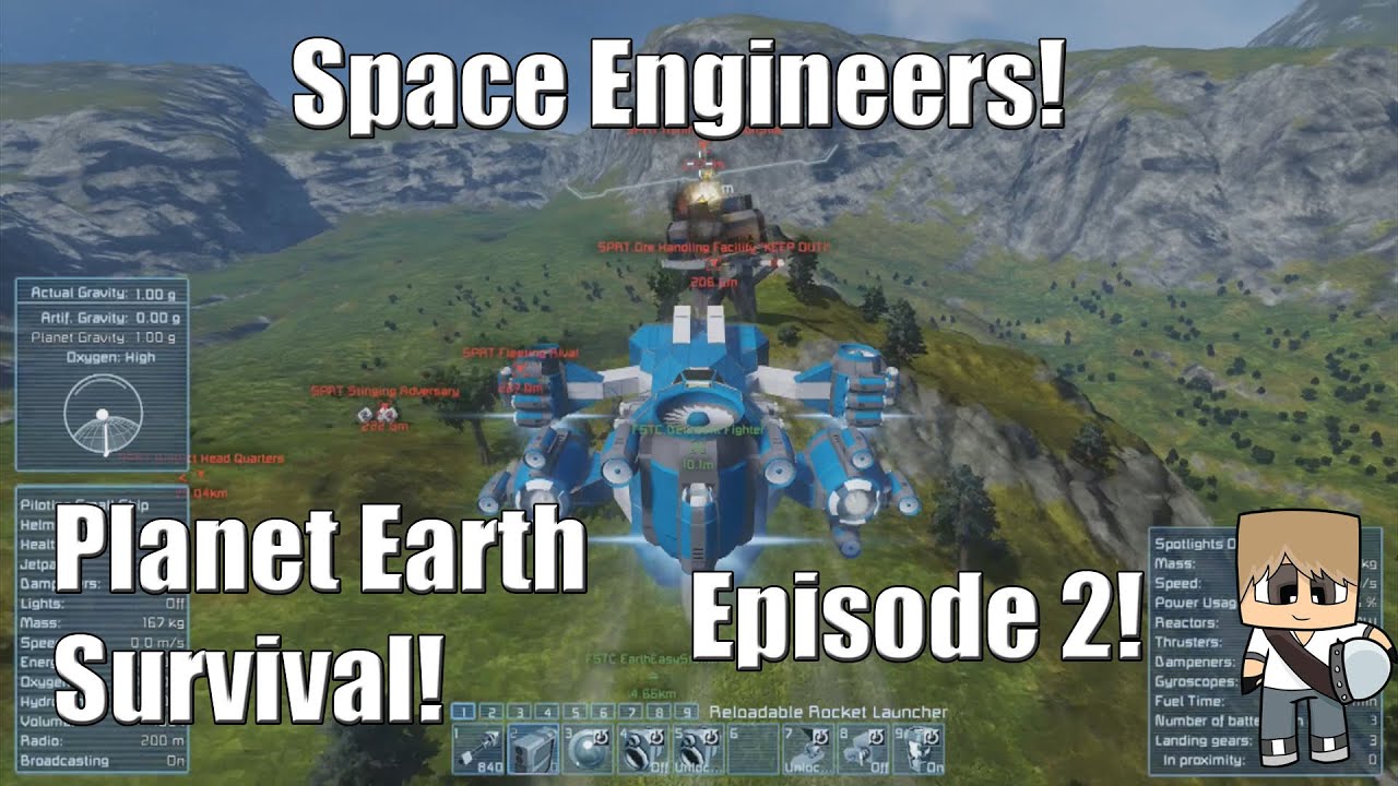 Space Engineers - Planet Earth Survival! - Episode 2! - YouTube