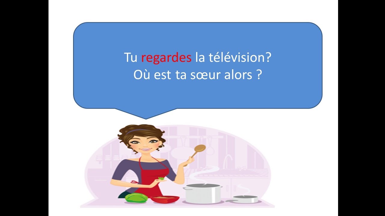 Verbe regarder conjugué au présent par tous les membres de la famille ...