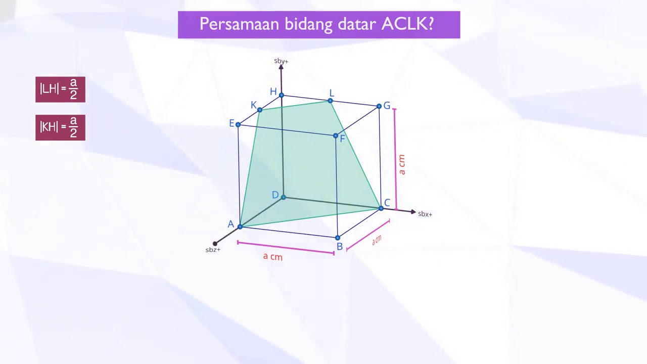 Konsep Persamaan Bidang Datar Pada Geometri Bidang Ruang - YouTube