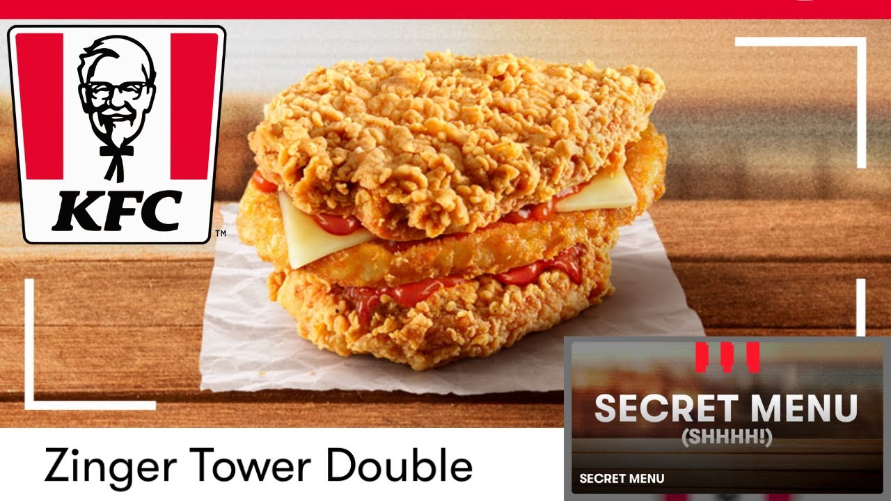 Checkout Basket KFC Secret Menu Zinger Tower Double - YouTube