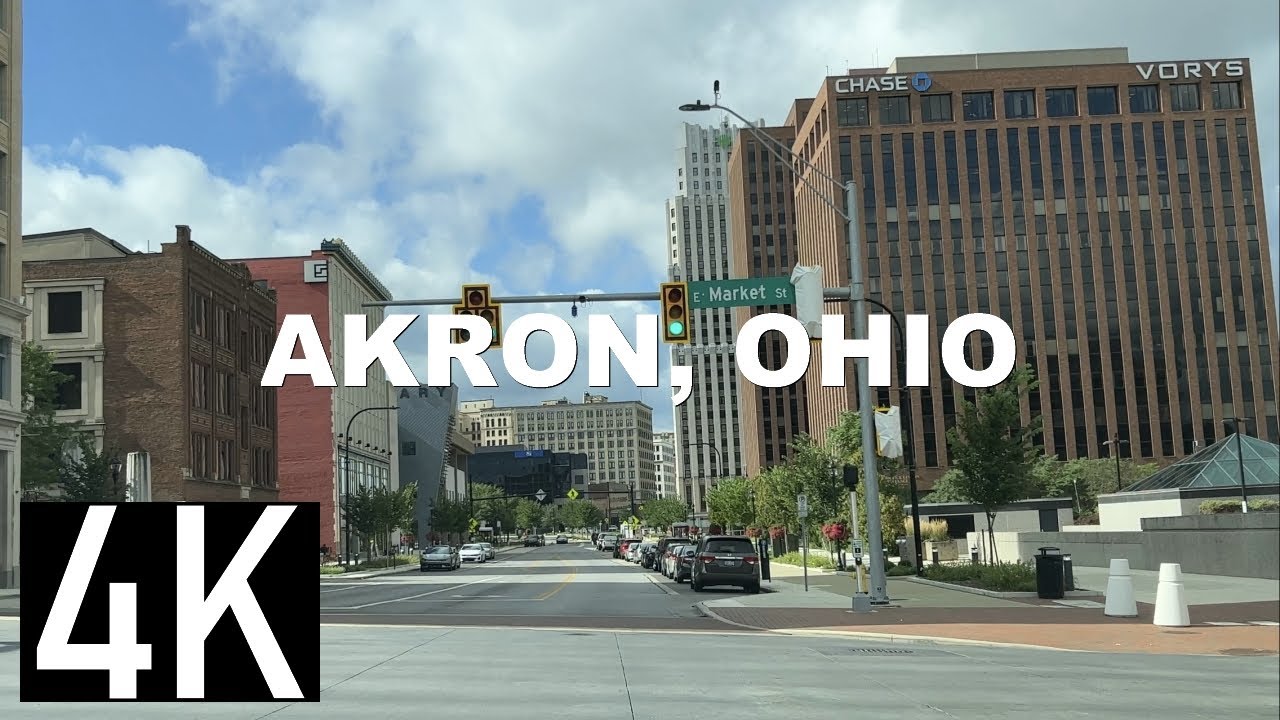 Road Tour of Akron, Ohio in 4K - Driving in Downtown Akron, OH - YouTube