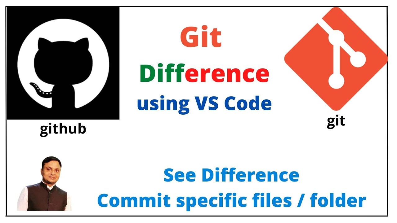 Check difference and do add commit using vs code - YouTube