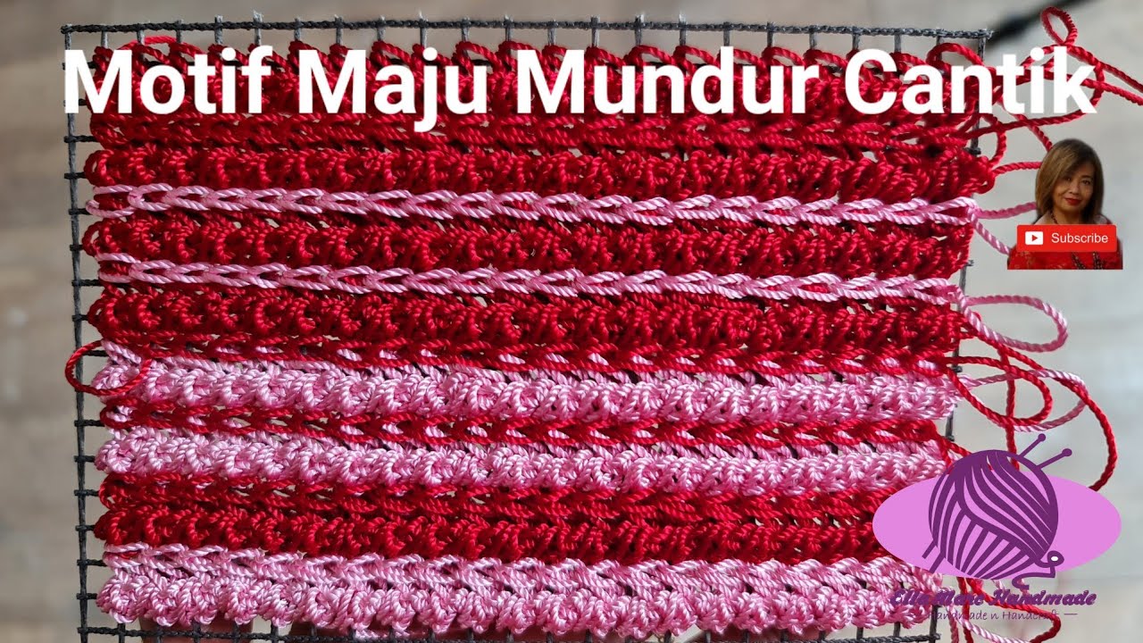 Motif Maju Mundur Cantik (motif rajut jaring) - YouTube