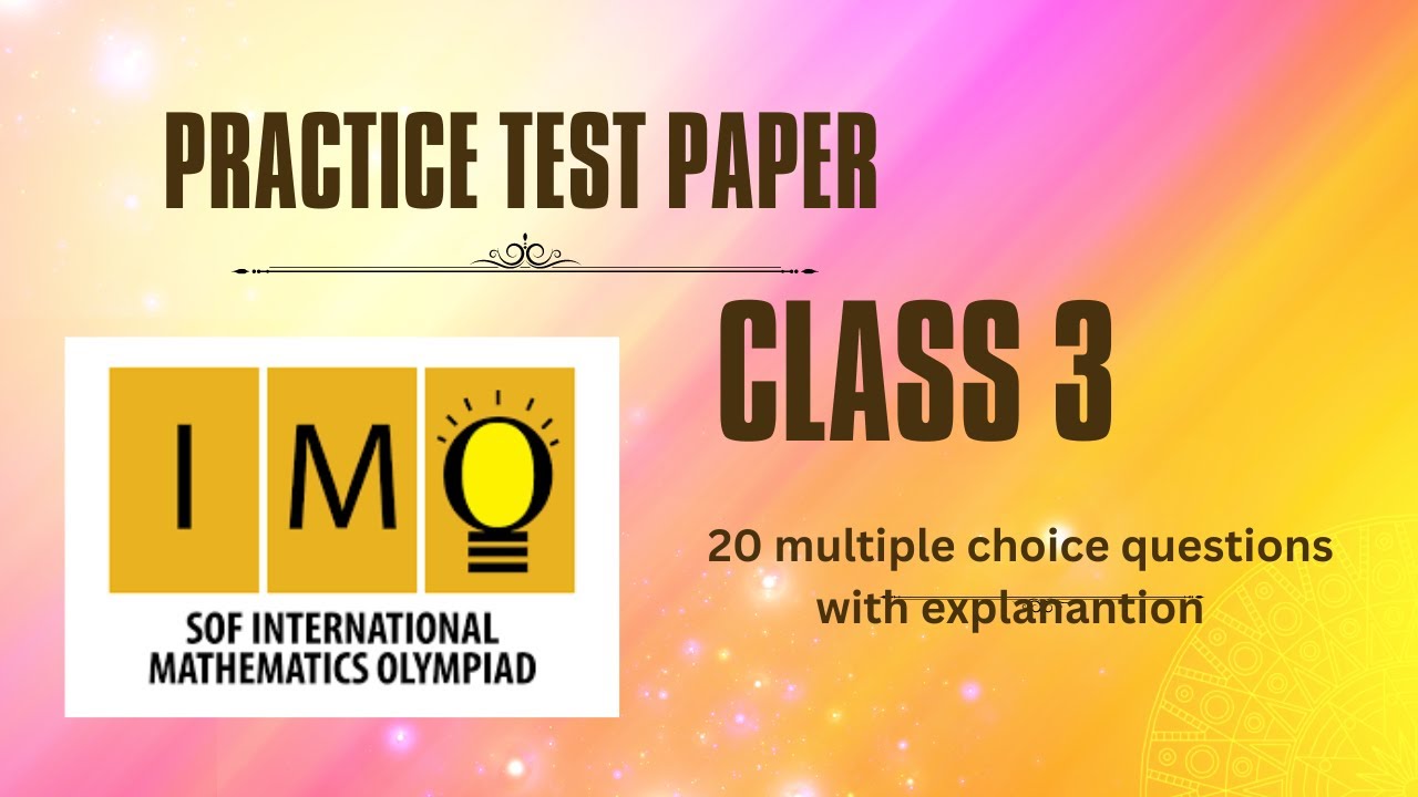 IMO Practice paper for mathematics Olympiad class 3 set 1/ Olympiad ...