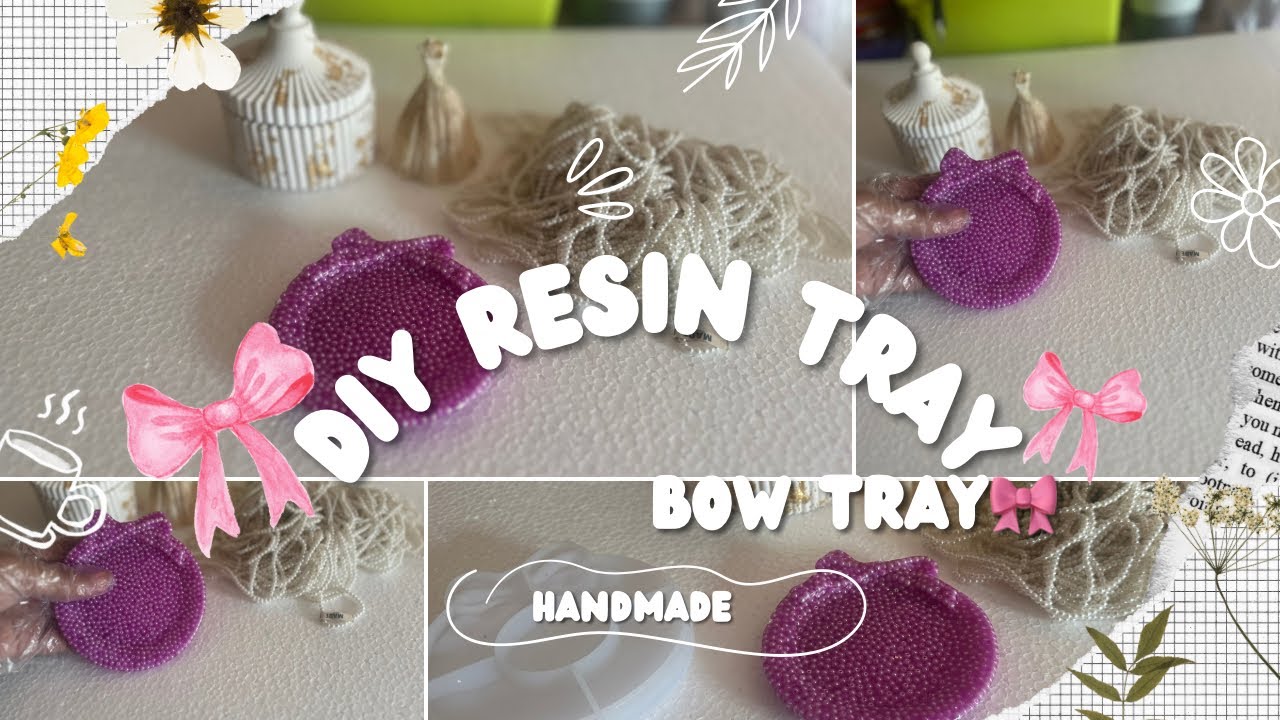DIY resin bow tray 💜|| Handmade||@Afshanshorts25 - YouTube