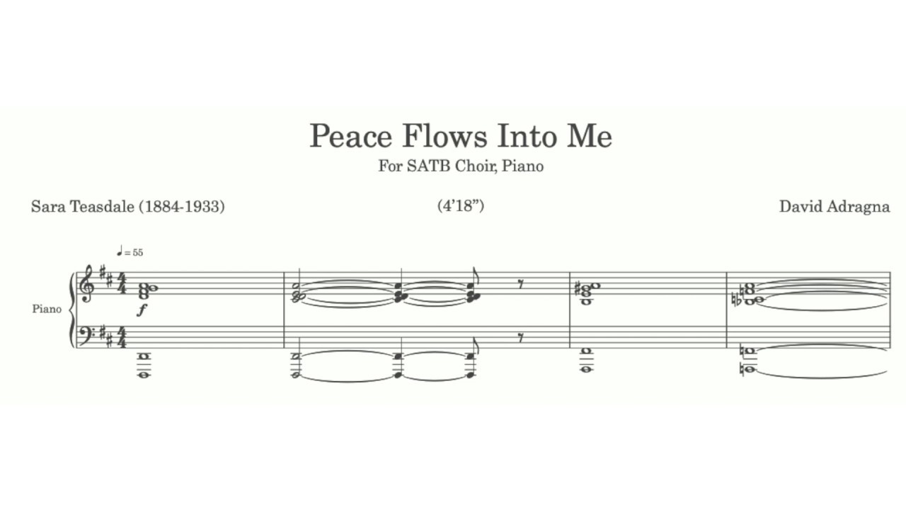 Peace Flows Into Me (SATB) - YouTube