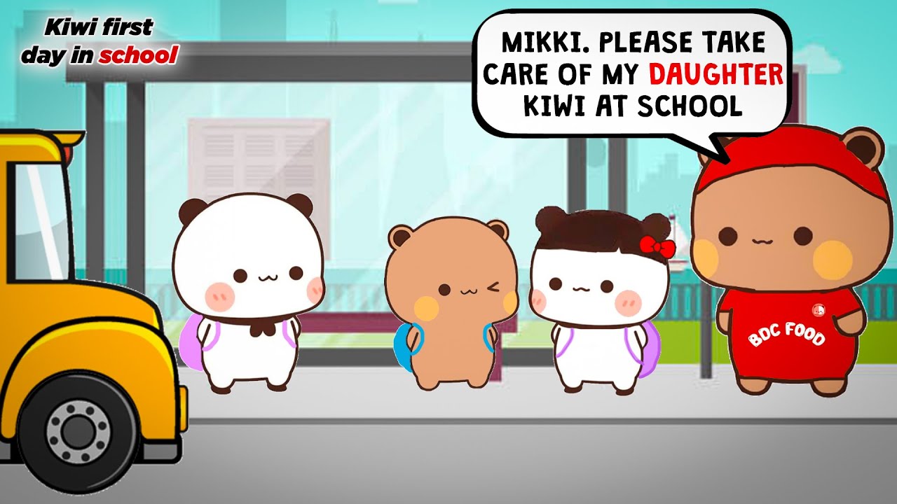 #BDC212 Kiwi First DAY in SCHOOL with Mikki & Daabu 🏫 | BUBU DUDU Cuties | Cartoon Animation ...