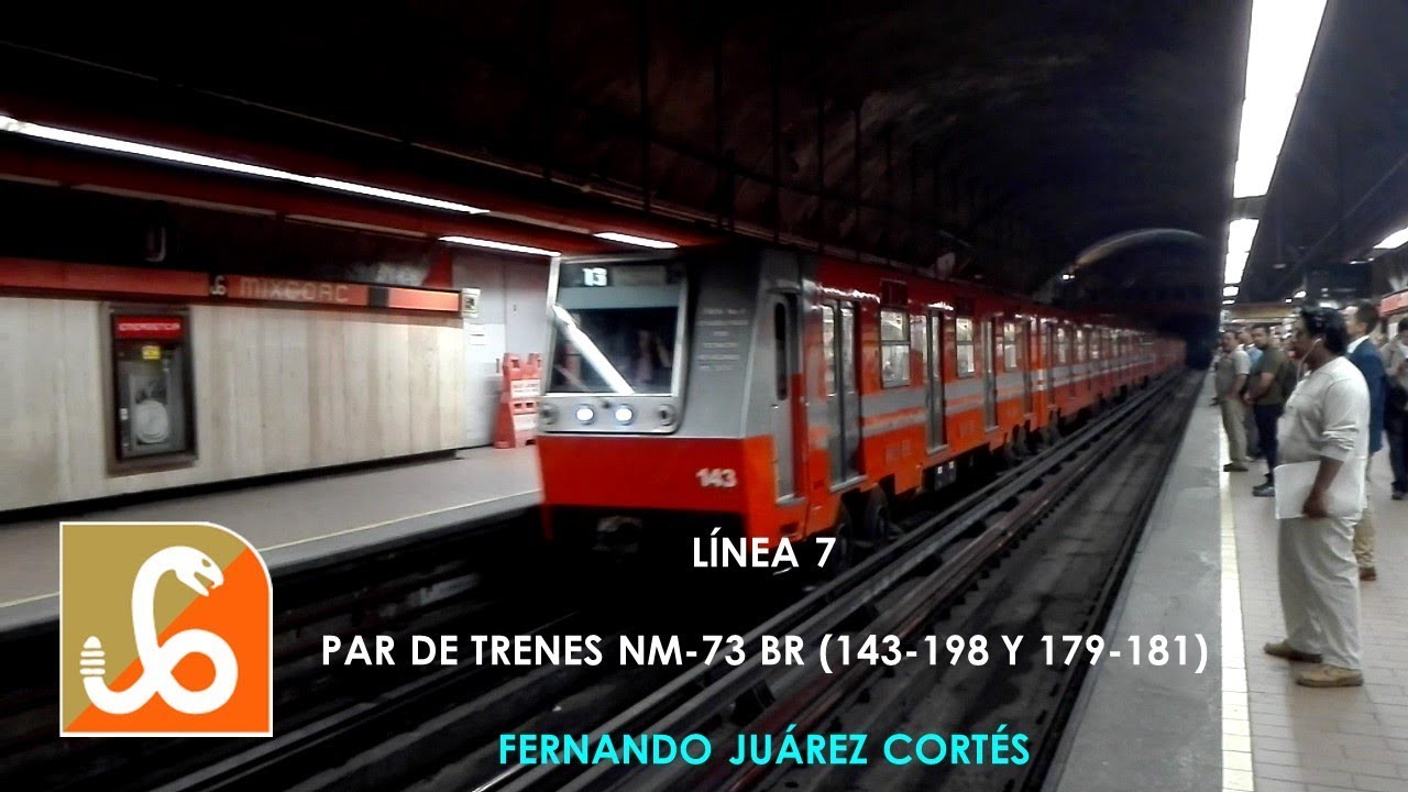 Metro CDMX - Línea 7 - Mixcoac - Par de Trenes NM-73 BR (2) - YouTube