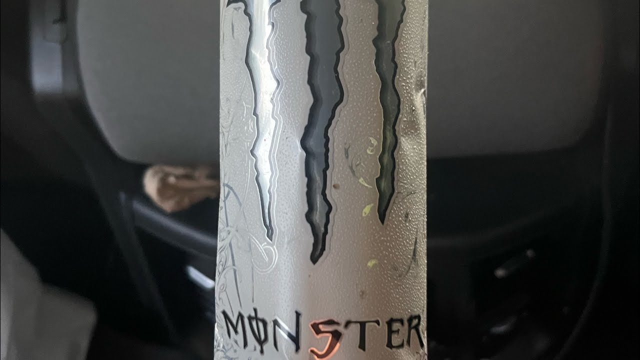Speed running a 24 oz white monster - YouTube