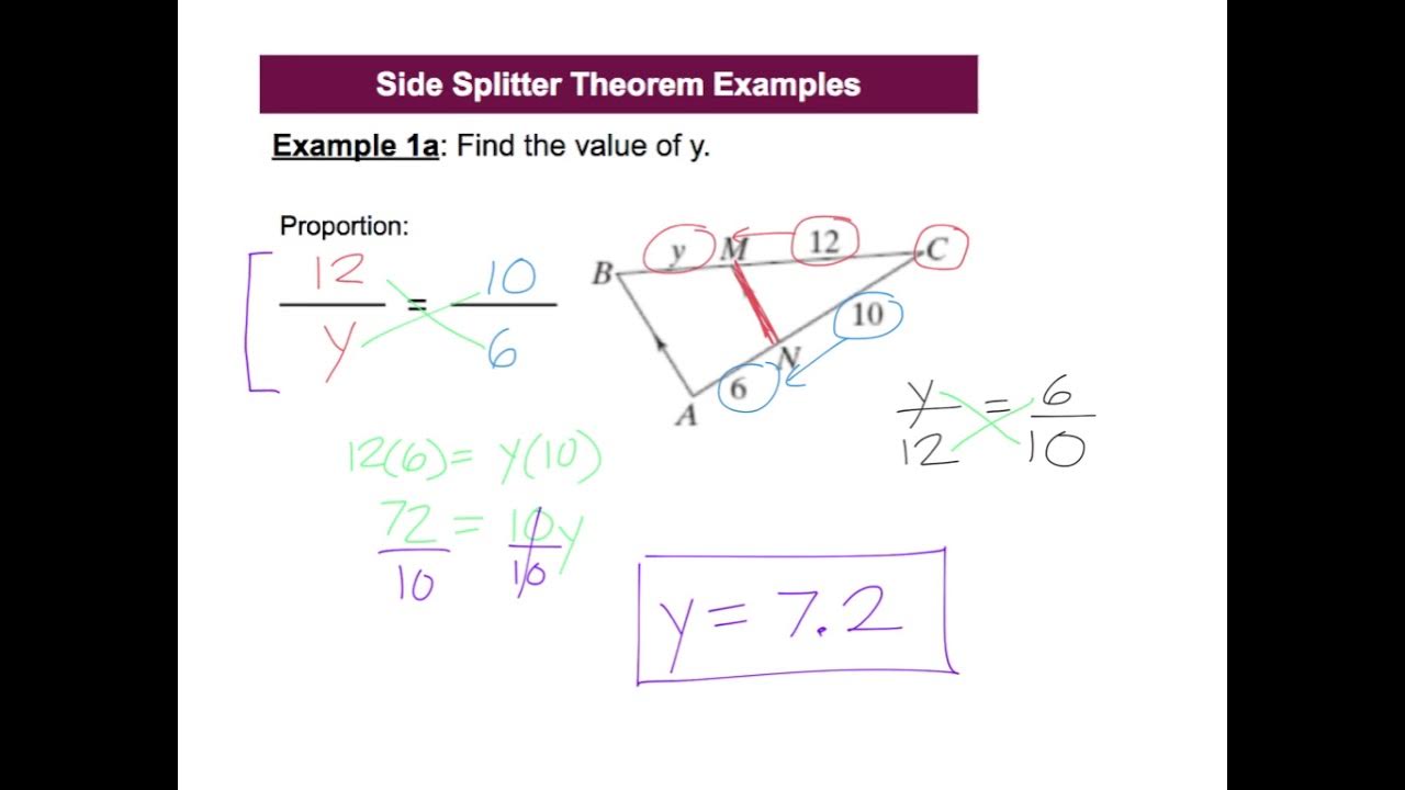 6.5 Side Splitter Theorem Examples - YouTube