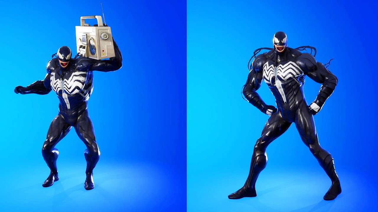 VENOM Skin Showcase with All Fortnite Dances & Emotes! - YouTube