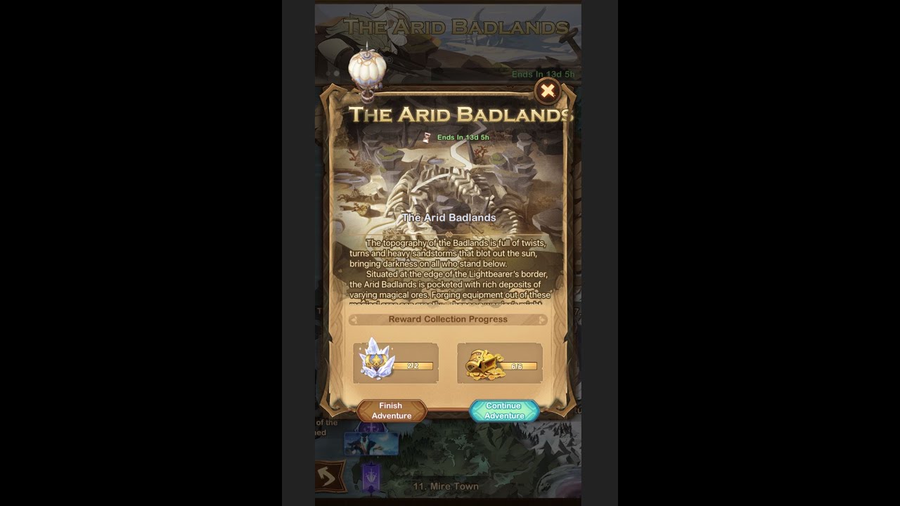 【AFK Arena】The Arid Badlands (4x speed)100% 砂煙の谷 - YouTube