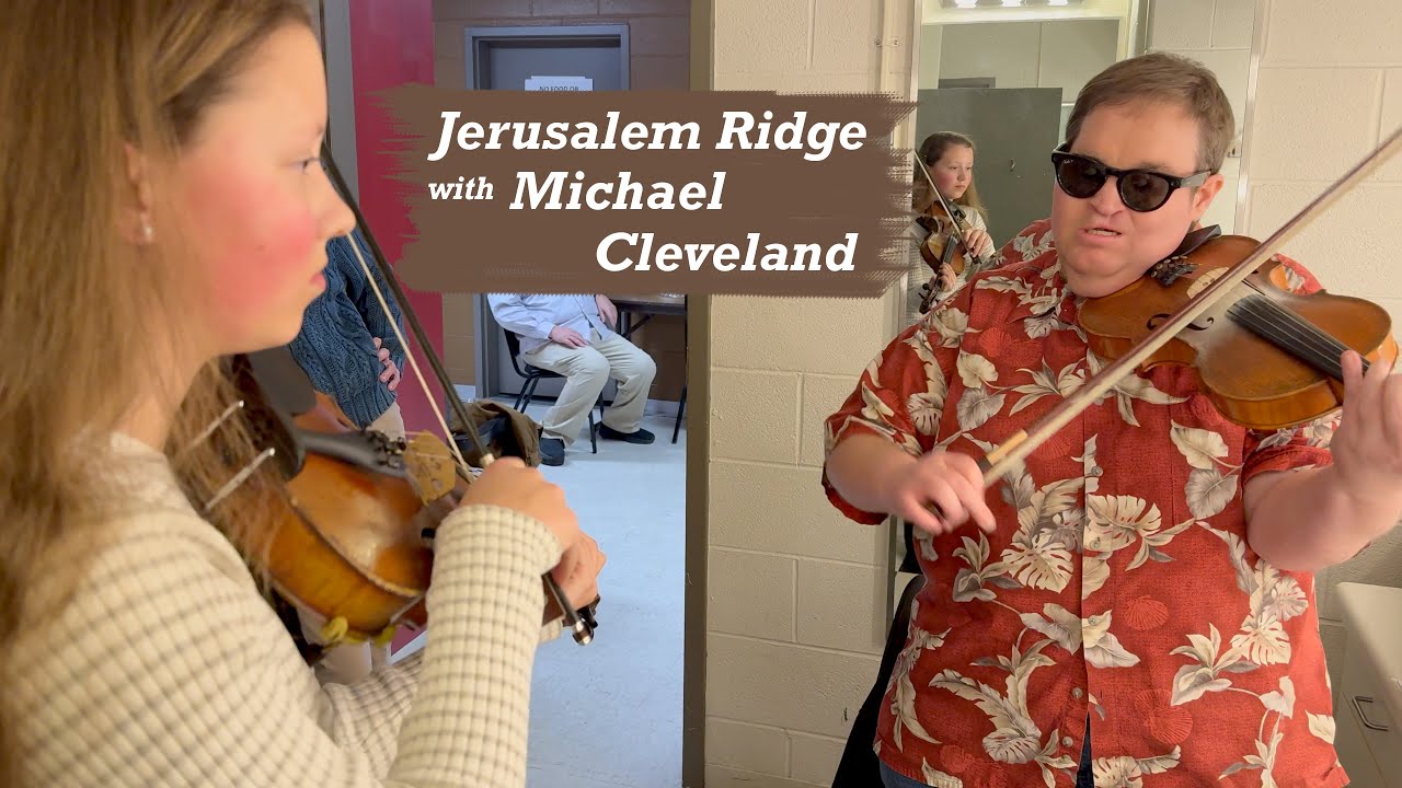 Jamming with Michael Cleveland Backstage #fiddle #bluegrassmusic - YouTube