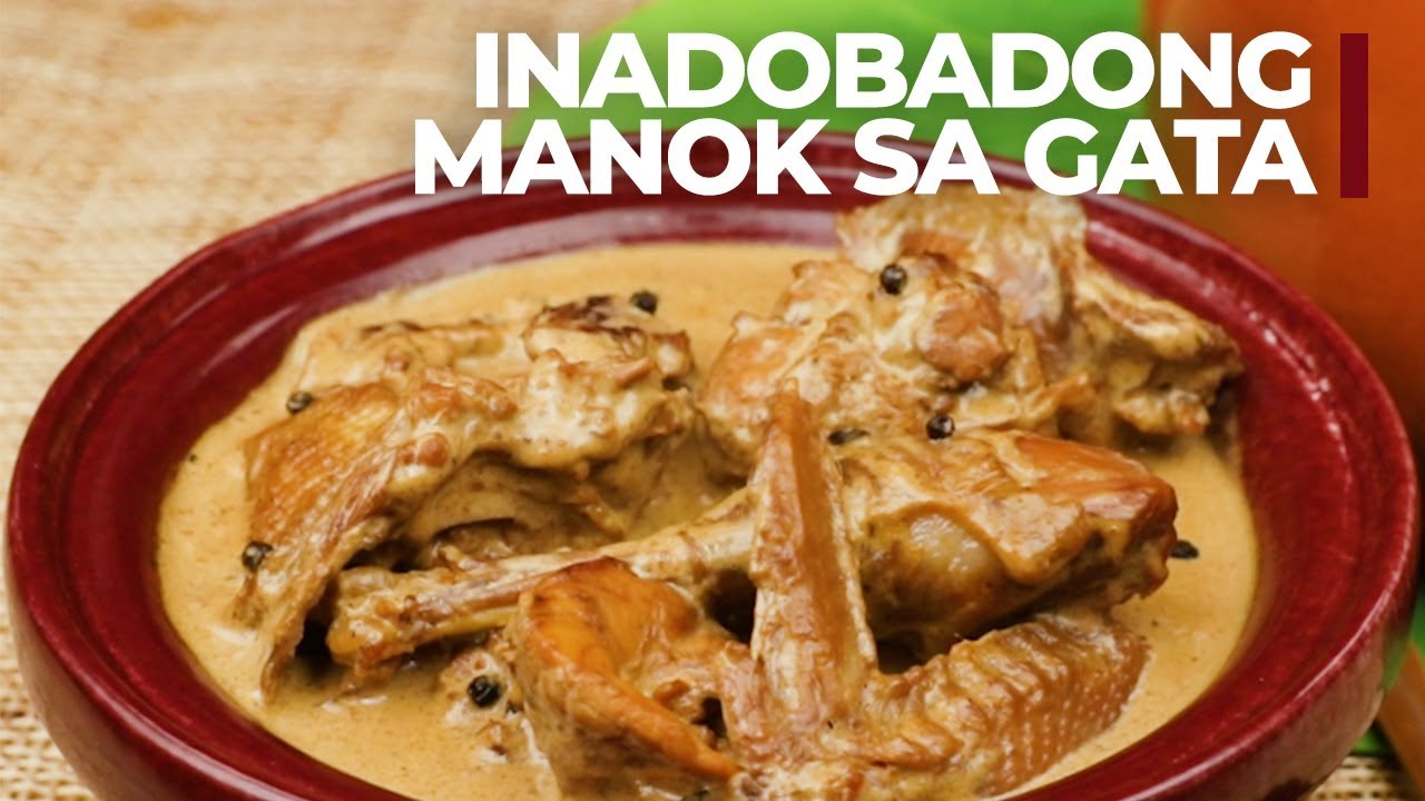 Inadobadong Manok Sa Gata - YouTube