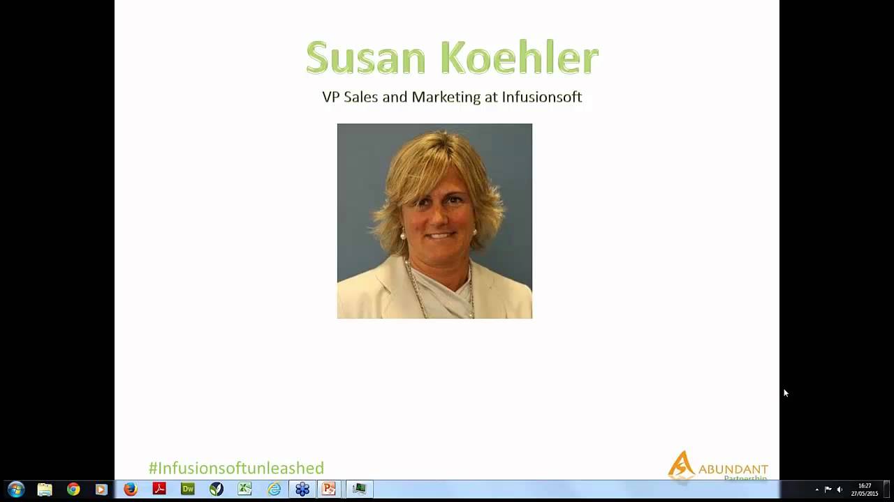Interview Susan Koehler - Infusionsoft Unleashed - May 27 2015 - YouTube