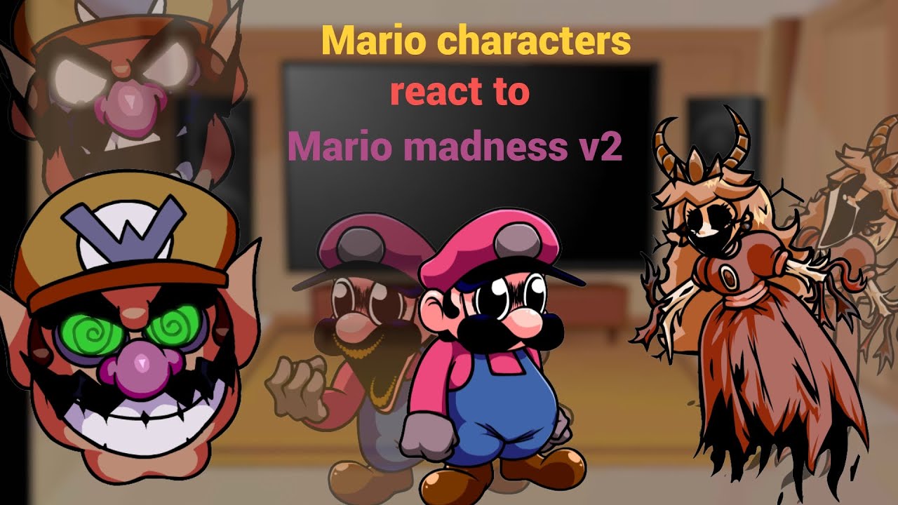 Mario characters react to Mario madness v2 (Part 3/8) - YouTube