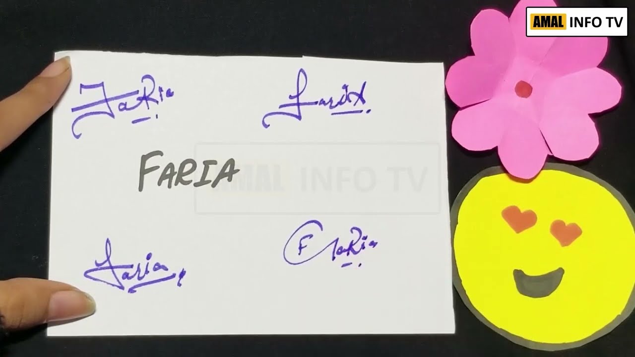 Faria Name Signature - Handwritten Signature Style for Faria Name - YouTube
