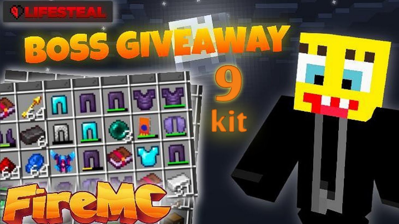 Boss Kits Giveaway In Public Lifesteal Server Fire MC 🔥|| BGisLive ...
