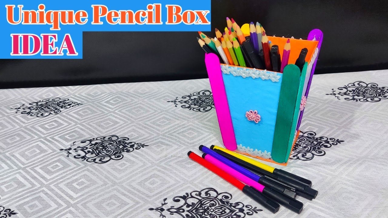 Make paper Pencil stand easy | paper craft - YouTube