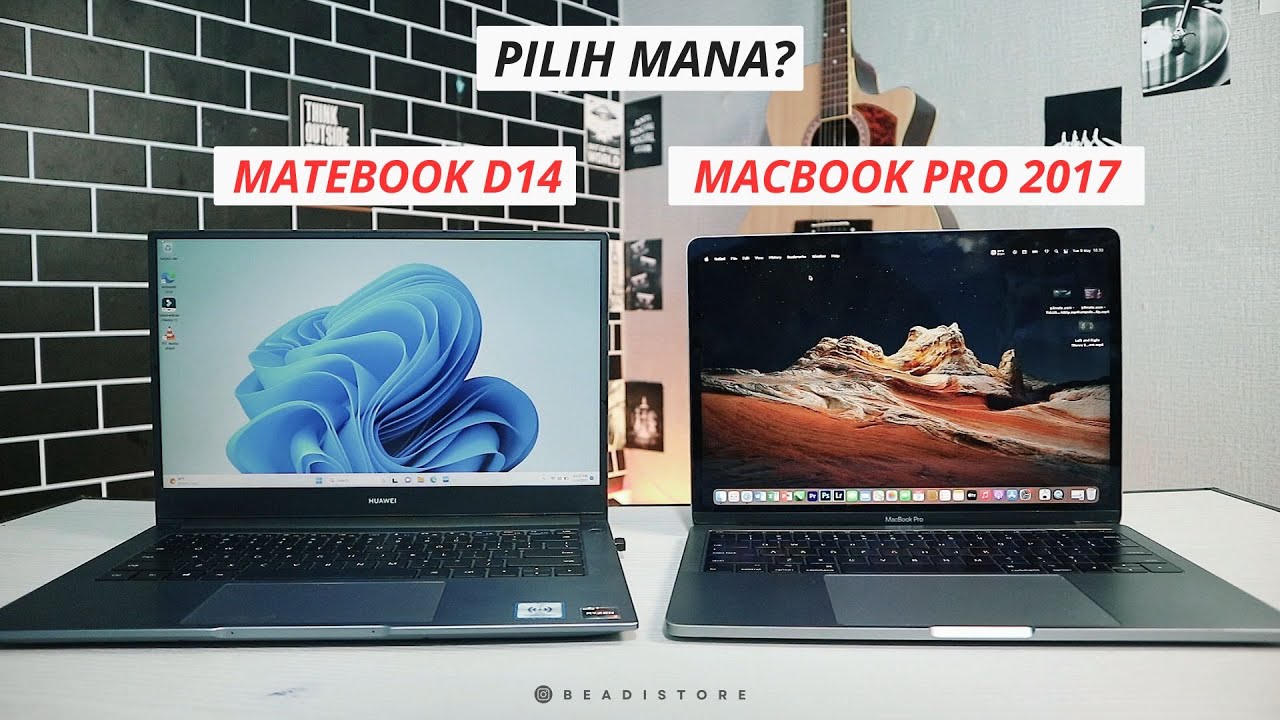 MACBOOK PRO 2017 VS MATEBOOK D14 RYZEN 7 Harga Mirip, Pilih Mana? - YouTube