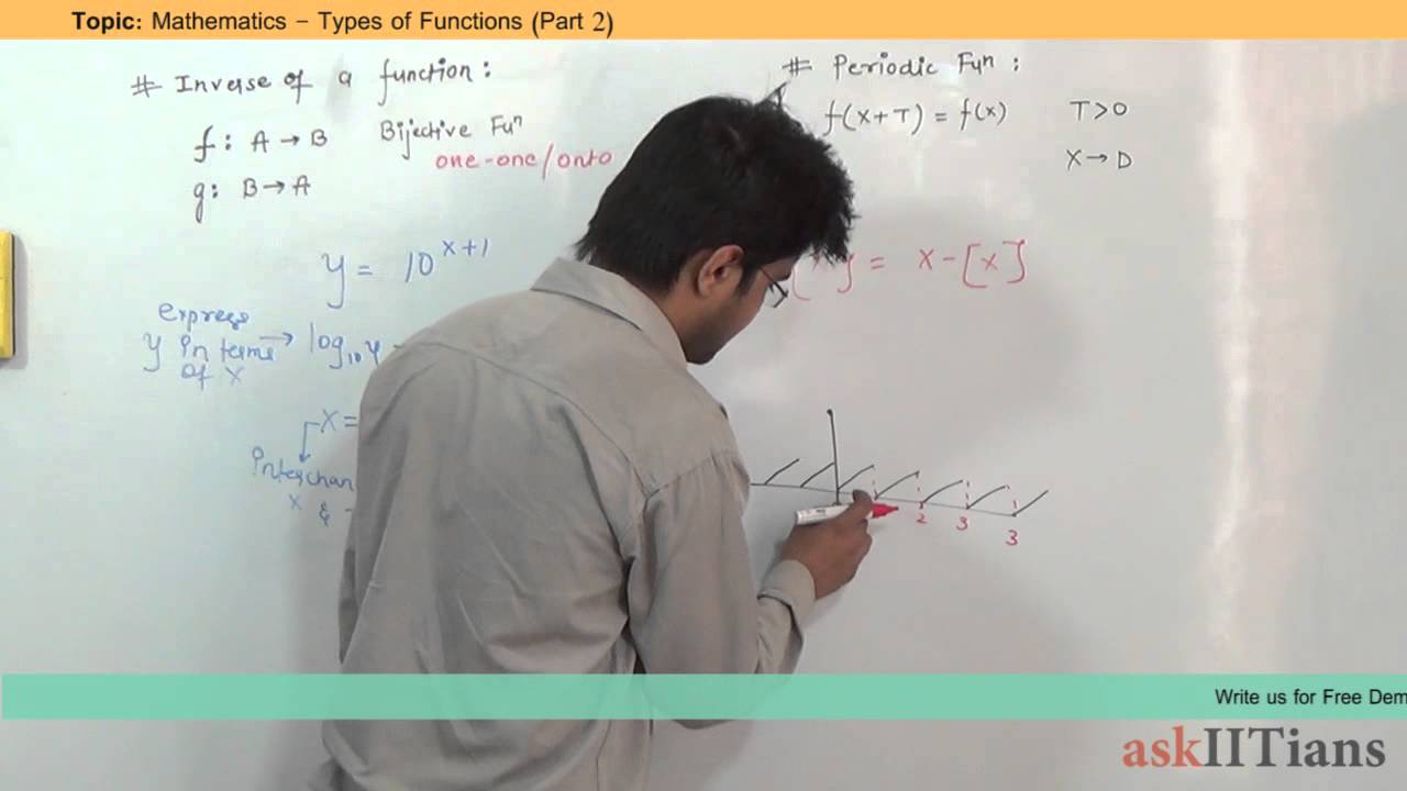 Types Of Functions 2 Mathematics Class 11 IIT JEE Main Advanced Types Of Functions 2 Mathematics Class 11 IIT JEE Main Advanced