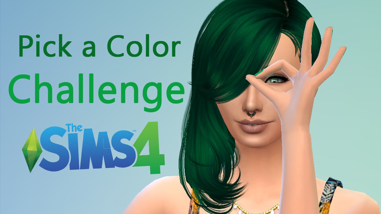Pick a Color CHALLENGE - SIMS 4 - Natura Green - YouTube