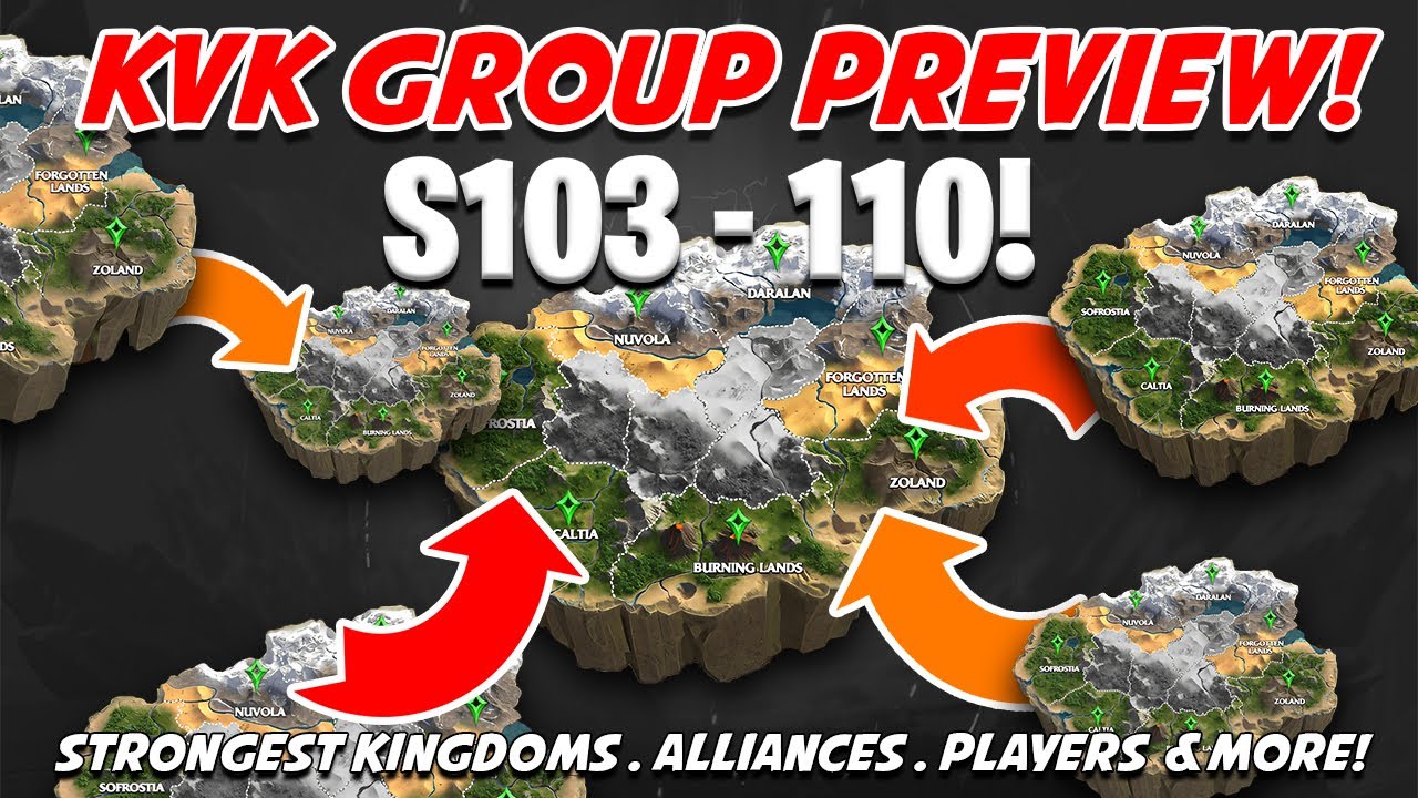 KvK Group Preview 103-110! Stats on Strongest Kingdoms, Alliances, Players! Call of Dragons ...